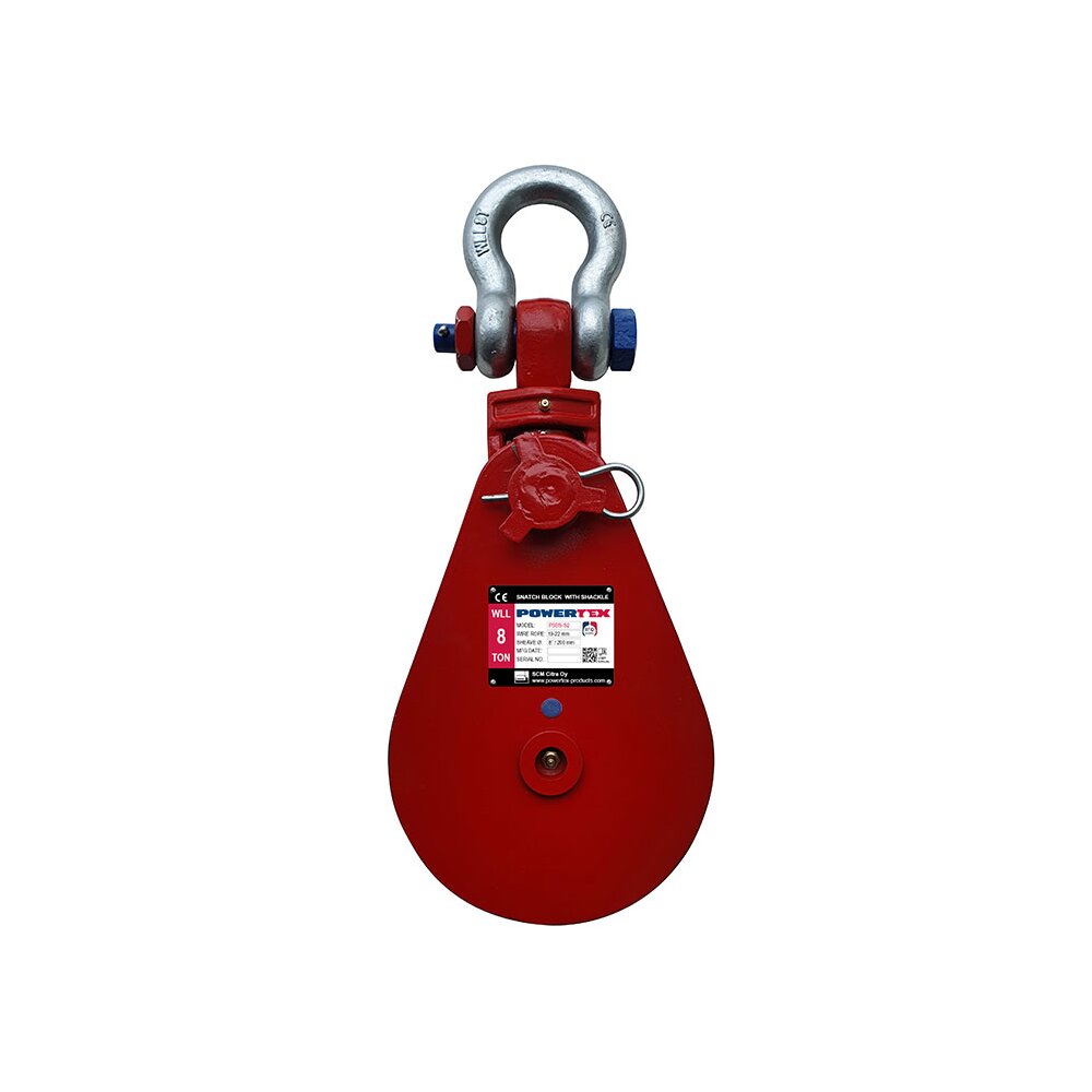 POWERTEX Snatch Block with Shackle | CERTEX Svenska