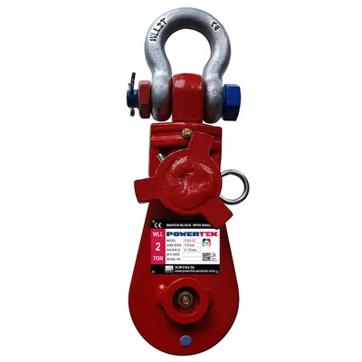 POWERTEX Snatch Block with Shackle | CERTEX Svenska