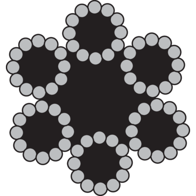 Steel wire rope - 6x12-7FC,right hand lay wire rope | CERTEX Svenska