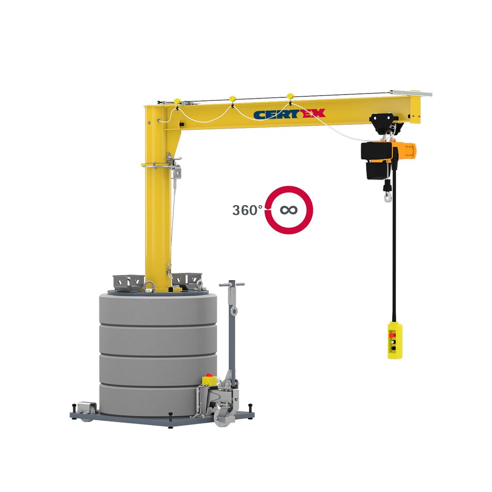 Vetter MOBILUS mobila pelarsvängkran | CERTEX Svenska