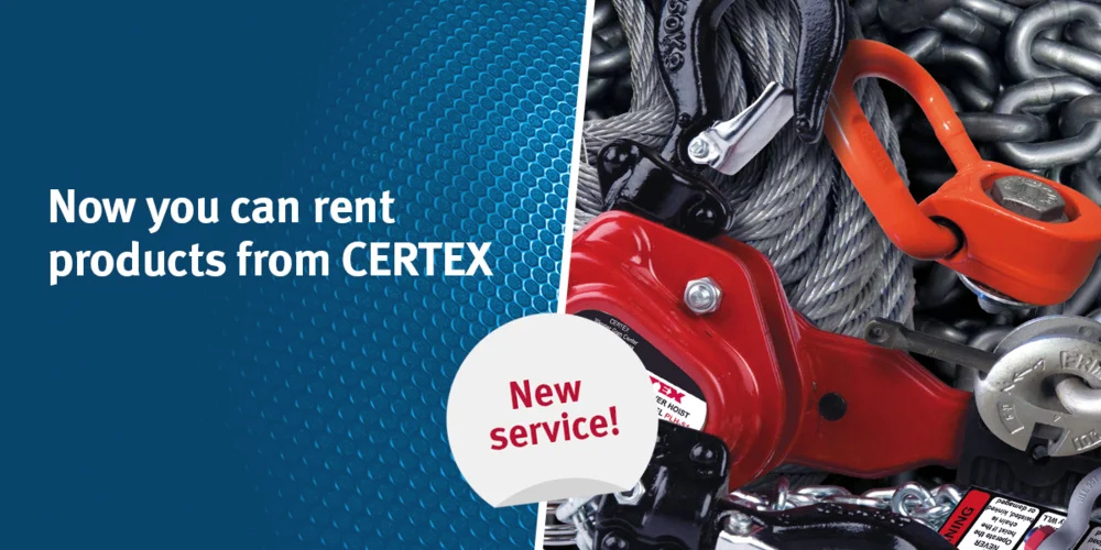 Rent lifting equipment from CERTEX | CERTEX Svenska